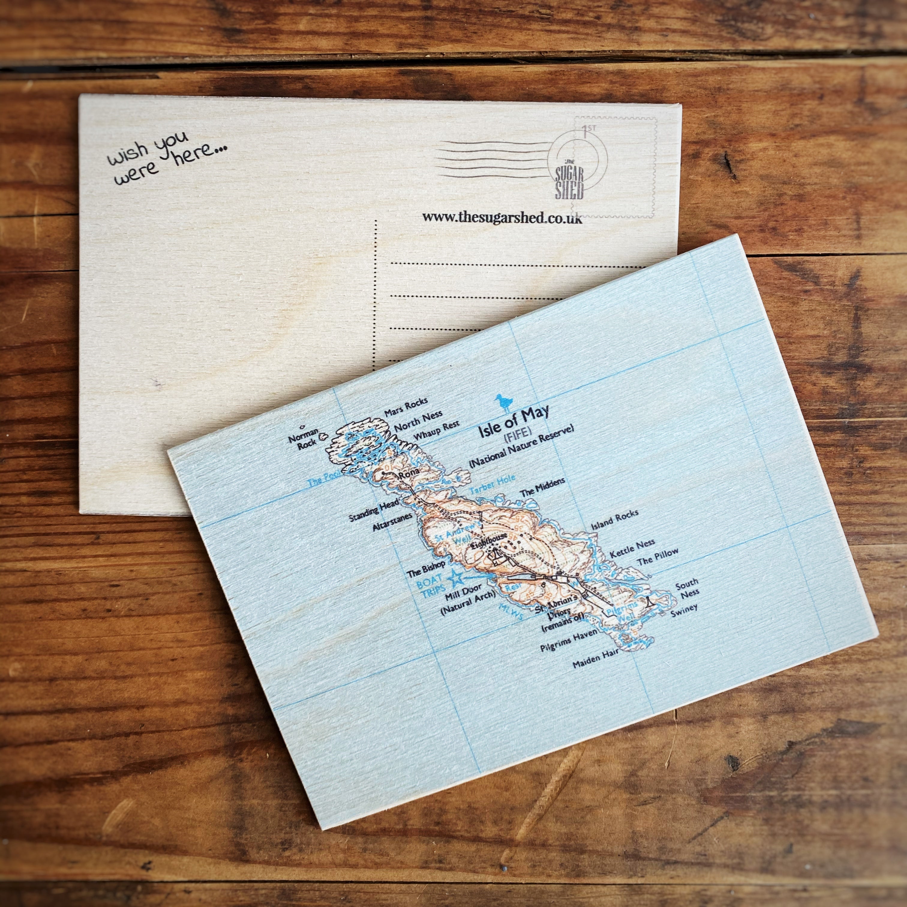 Wooden Map Postcard – The Sugar Shed Ltd